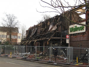Waitrose Fire in Banstead Surrey